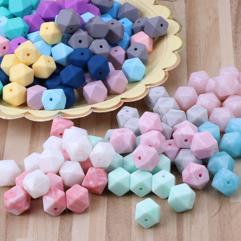 Buy 10pcs Silicone Beads Teething Teether Baby Toy DIY Pacifier ...
