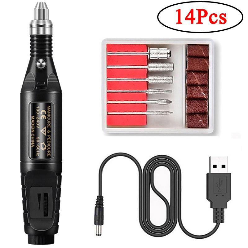 Buy Electric Nail Drill Machine Set Mill Cutter Diamond Bits for ...
