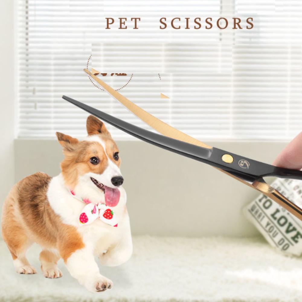 Buy Pet Scissors Grooming Tool Set 7 Inch Straight Scissors Curved ...
