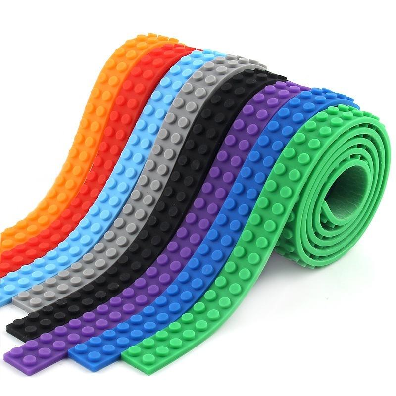 Buy Block Toys for Lego Brick Compatible Tape Flexible Strips Adhesive ...