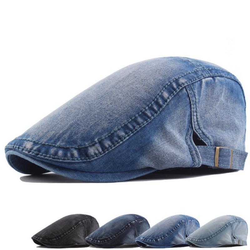 XY Cap Women Men Denim Lady Bray Simple Sun Retro Hat uygun fiyatlı ...