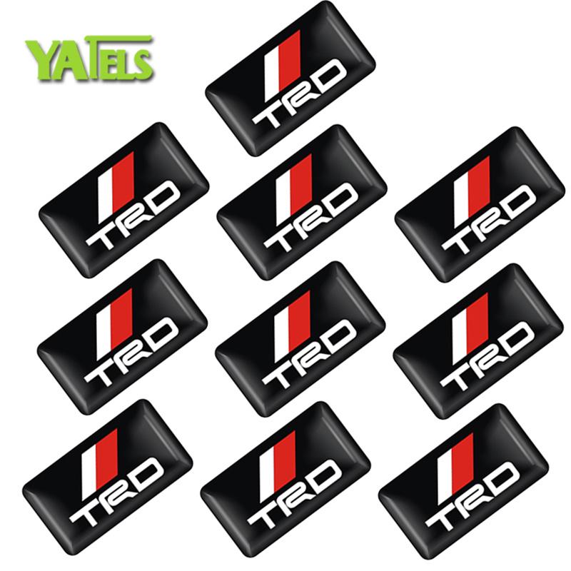10pc small Decorative Badge Hub cap Steering wheel sticker TRD Racing ...