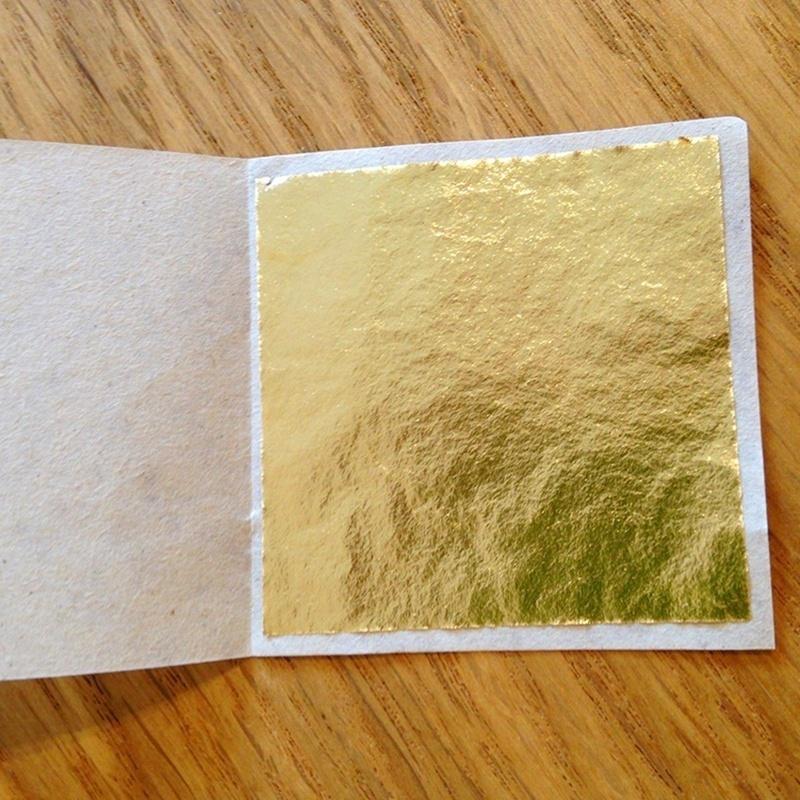 Buy 100 Pcs/set 24k Gold Leaf Sheets For Art Crafts Design Gilding ...
