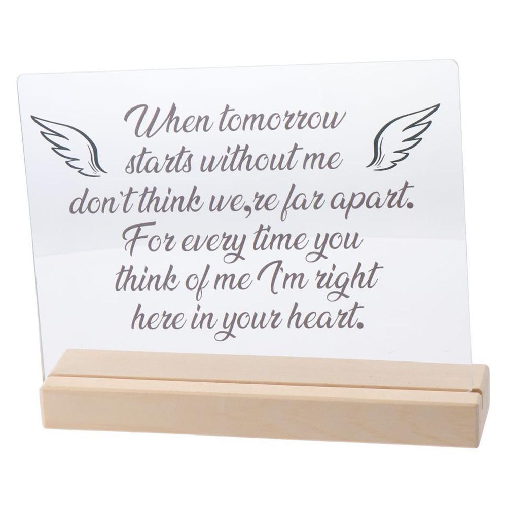 With Wooden Base Desk Decor Sign Sympathy Gifts Commemorative Pet Gift ...