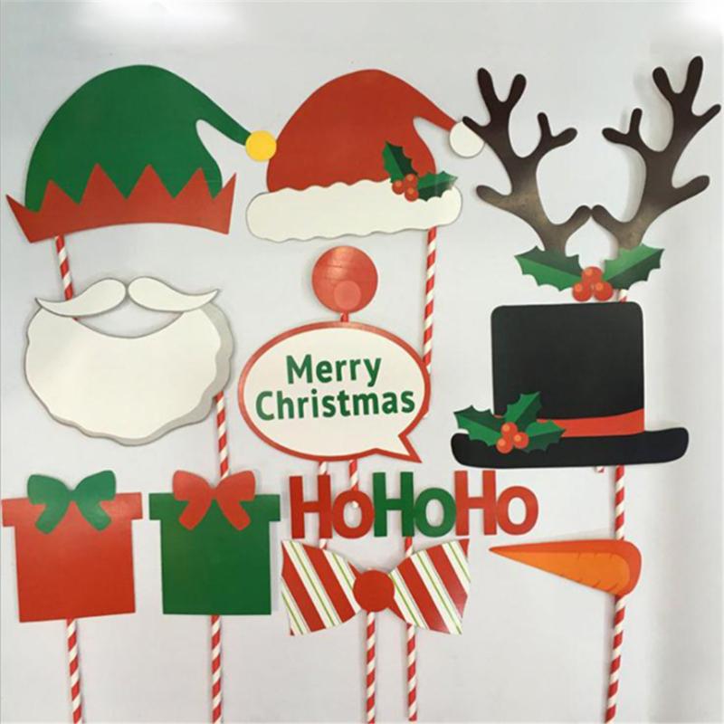 Buy Santa Claus Po Booth Props Party Decor Moustache Creative Xmas ...
