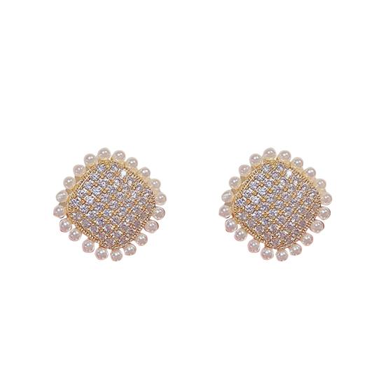 Cheap Shiny Geometric Women Earrings Chic Cubic Zirconia Long | Joom