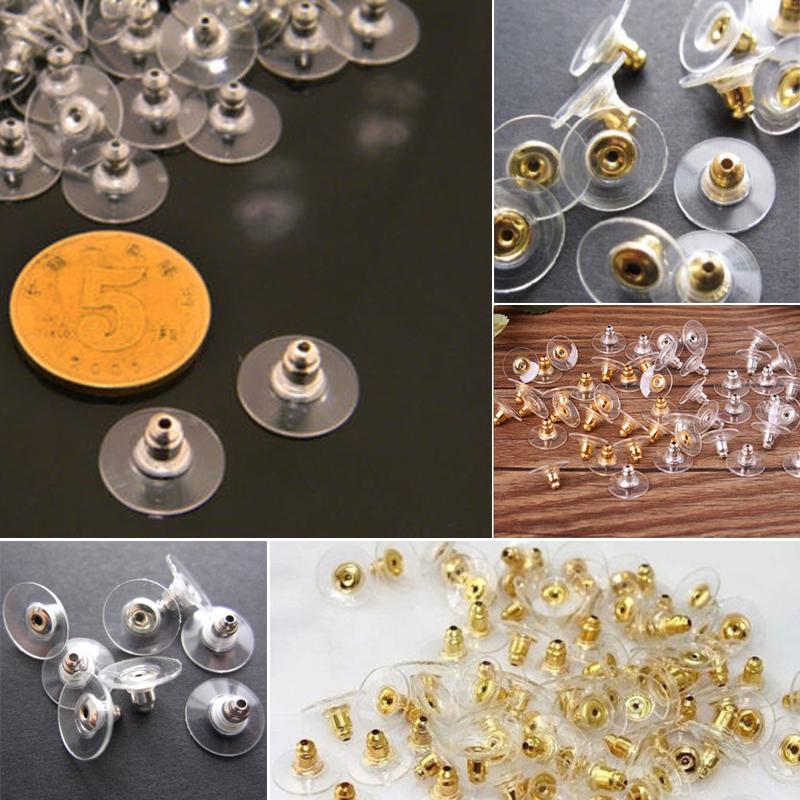 Buy Dagu 50 Pcs Gold/Silver Wholesale New DIY Ear Nuts Earring Back ...