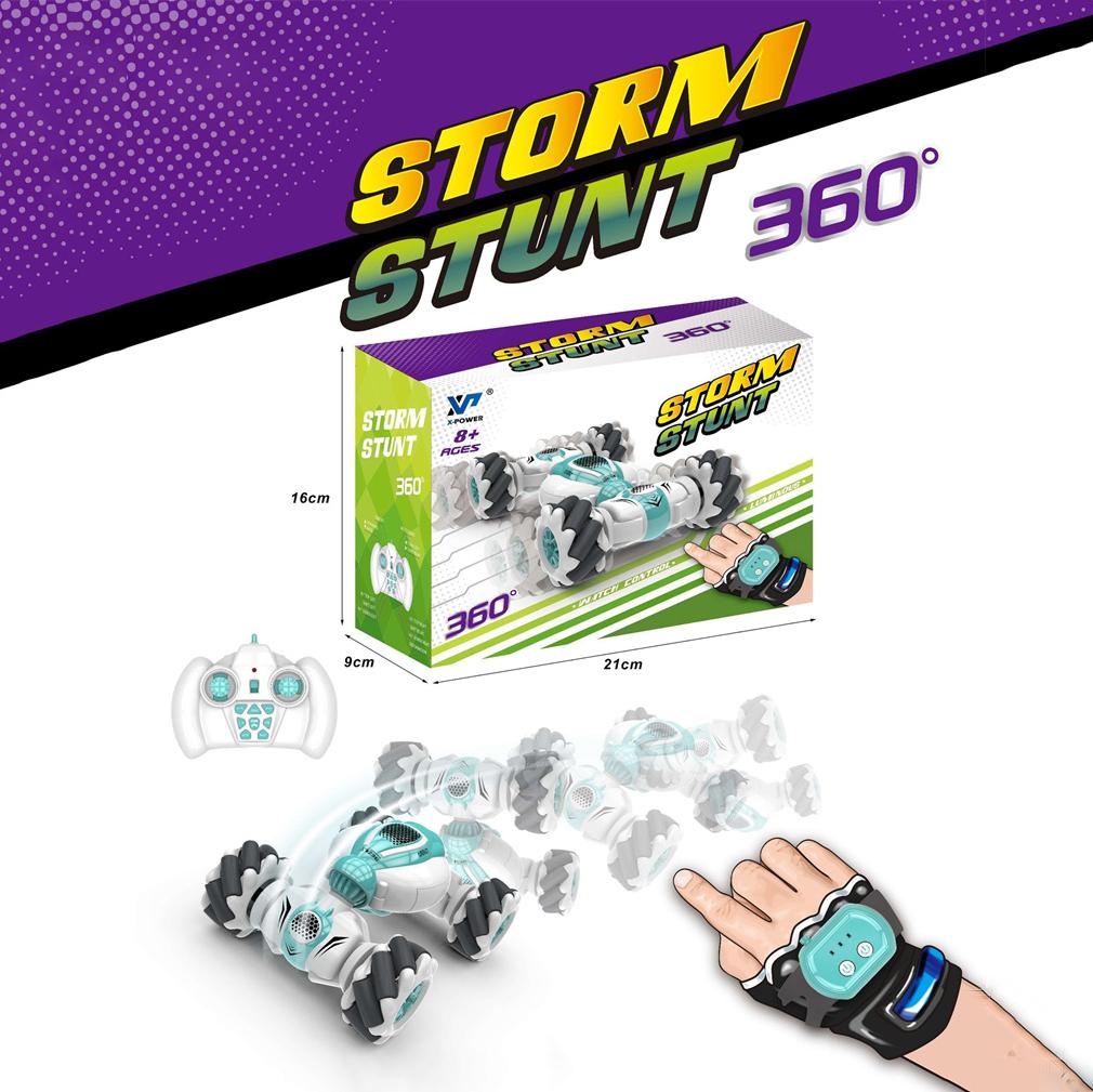 2.4G Mini Remote Control Car Roll Rotary Double-Side Stunt Gesture ...