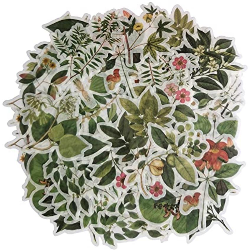 Buy Fresh Washi Sticker Set Green Plant Leaf Hearb Plants Flower Branch ...