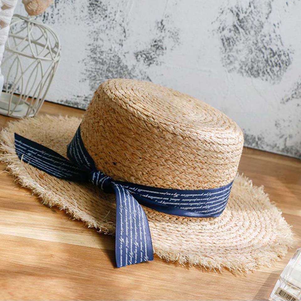 Handmade Raffia Sun Hats For Women Summer Women Outdoors Sunshade Straw ...