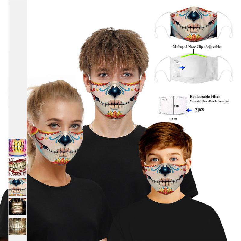 Digital Printed Protective Mask With Filter Chip Dustproof Pm 2.5 Smog ...