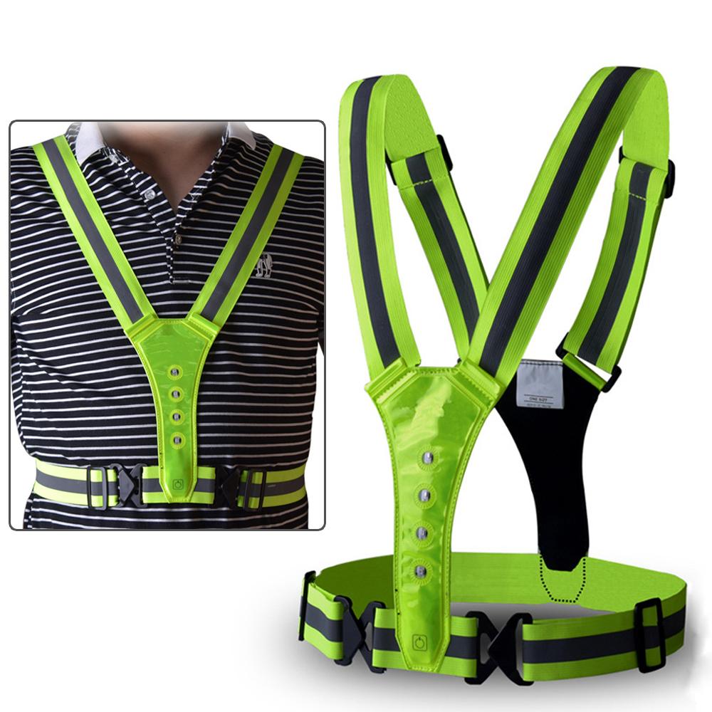 Buy High Visibility Vest Reflective LED Vests For Running Cycling ...