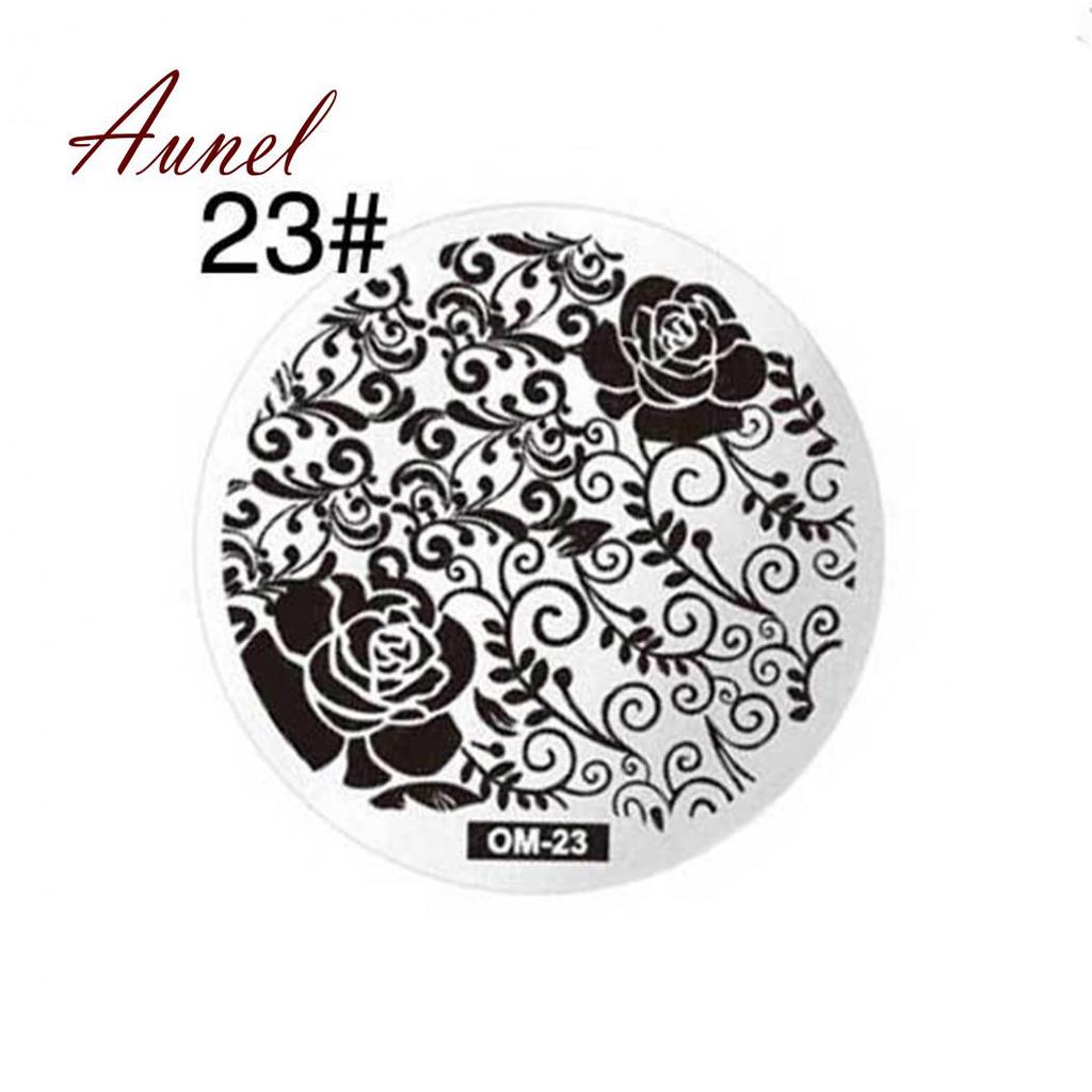 Buy Circular Floral Nail Stamping Plate Diy Polish Nail Tool at ...