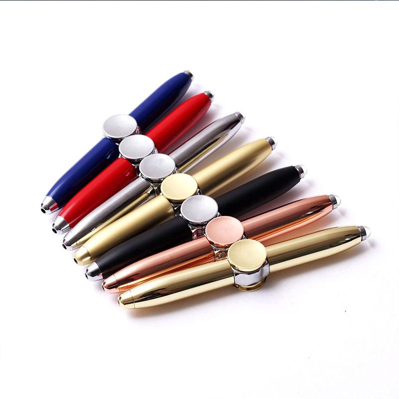 Buy Finger Gyro Spinner Multi-function Gyroscope Pens Decompression LED ...