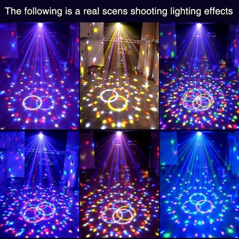 Buy 1PCS Sound Activated Rotating Disco Ball Party Lights Strobe Light ...