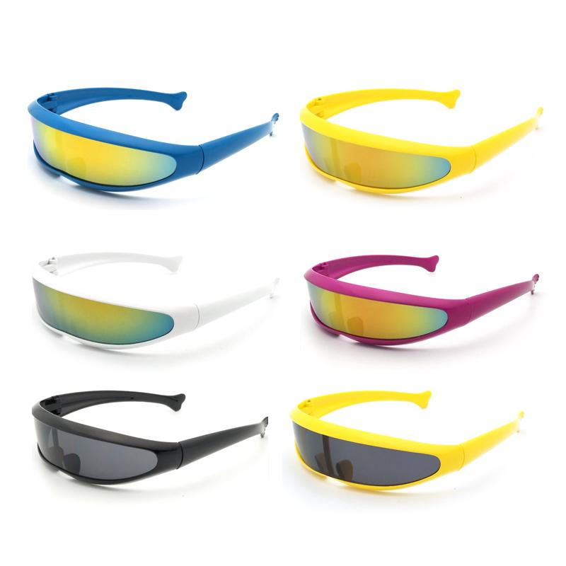 Buy Futuristic Mirrored Sunglasses Fashion Alien Glasses Hd Mirrored ...