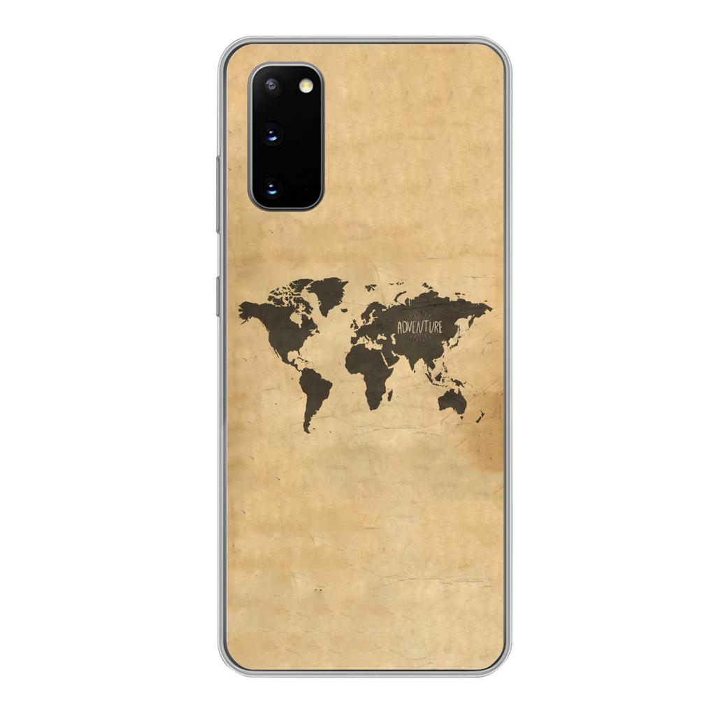 Samsung Galaxy S20 Soft Case - World map - Brown - Quote uygun fiyatlı ...