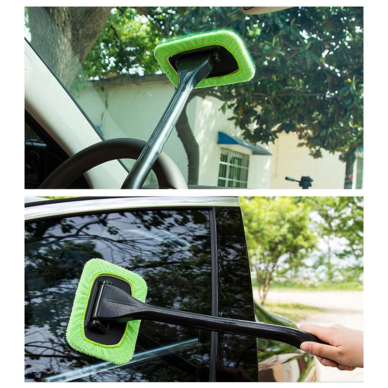 Buy Window Windshield Cleaning Tool Microfiber Cloth Car Cleanser Brush ...