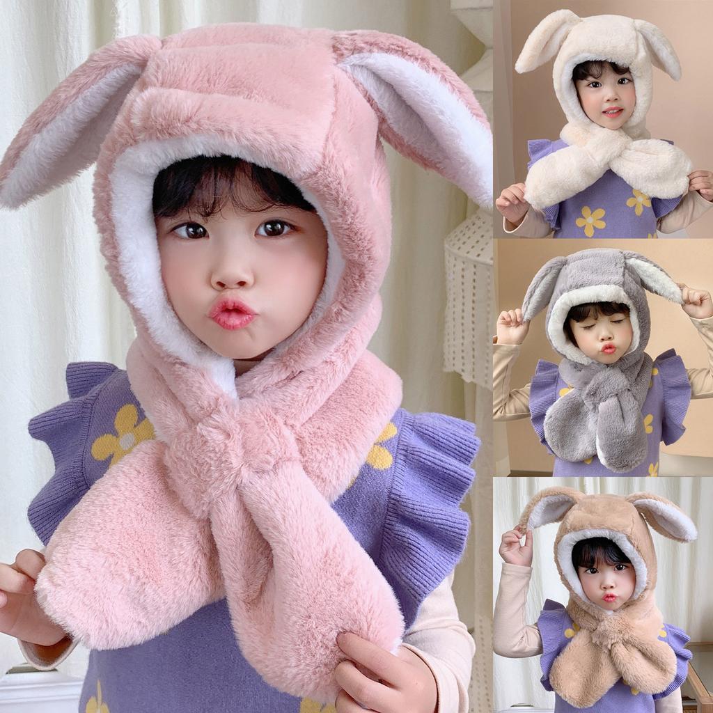Buy Winter Children Cute Rabbit Hat Windproof Warm Kids Ear Protection ...
