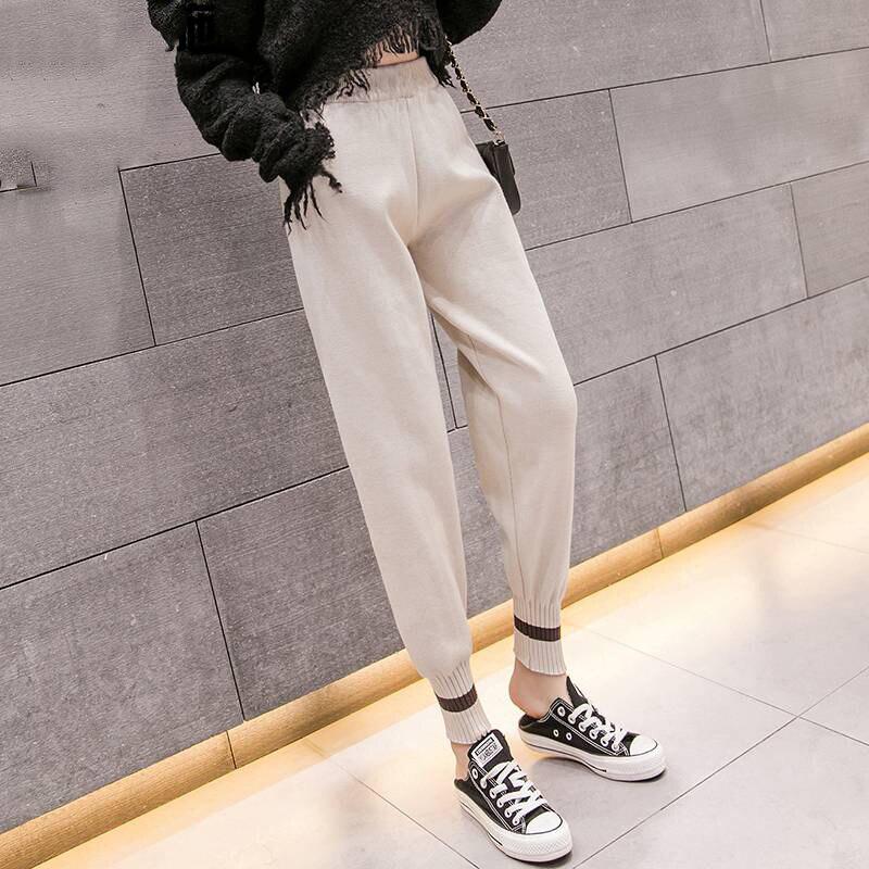 High Waist Loose Knit Women's Pants 2020 Harajuku Casual Harem Pants ...