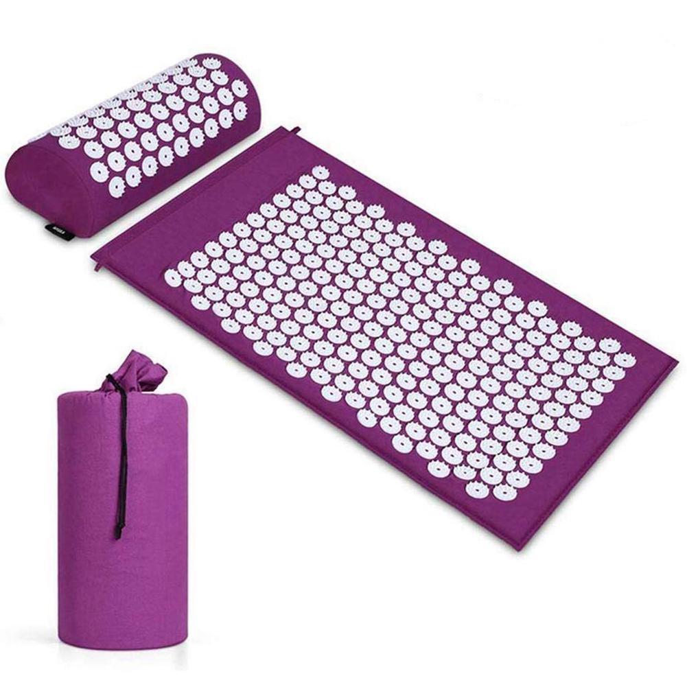 Buy Acupuncture Yoga Relieve Pain Stress Massage Spike Mat+Pillow with ...