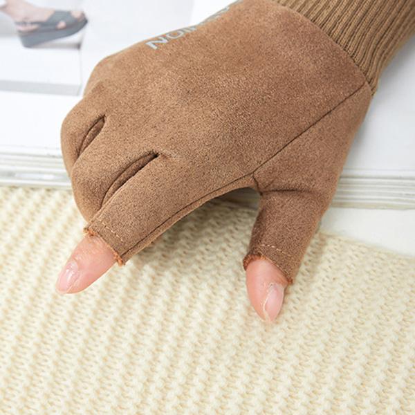 Buy Women's Winter Touch Screen Gloves Double Layer Warm Suede Showing ...