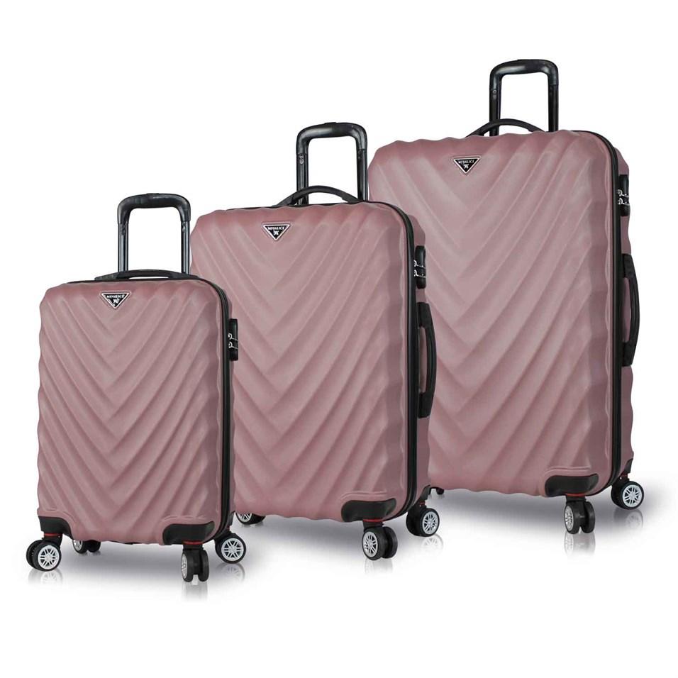 Cheap My Valice Lotus Abs 3-Piece Suitcase Set | Joom