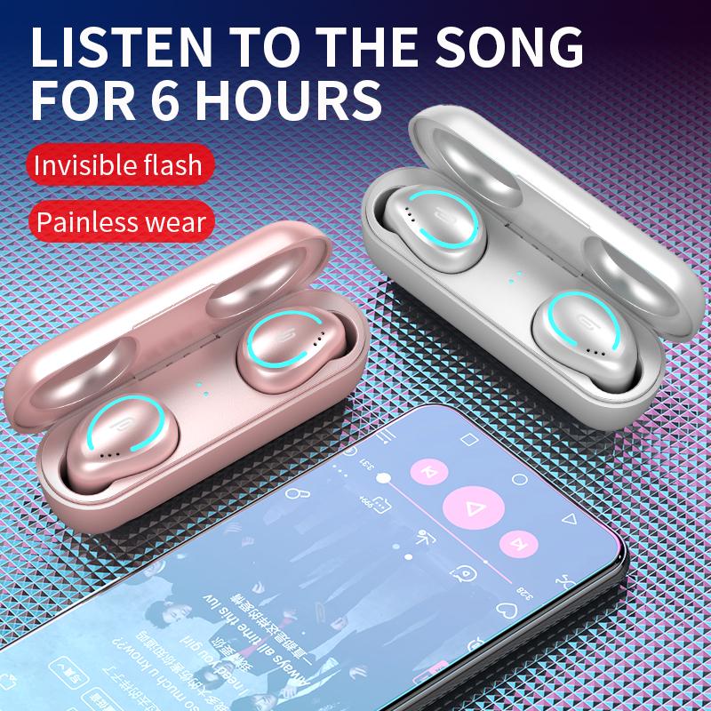 Buy HD Stereo Wireless Mini Headphones Noise Cancelling Gaming Headset ...