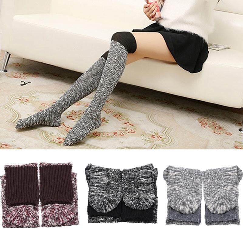 Buy Women's Sexy Keep Warm Stockings Cotton Over Knee Knitting Stocking at affordable prices ...