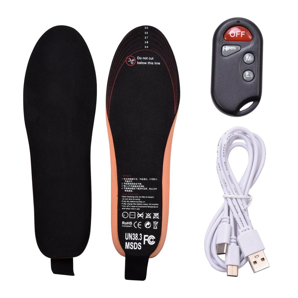 Buy Rechargeable Heated Insole Remote Control Wireless Foot Warmer at ...
