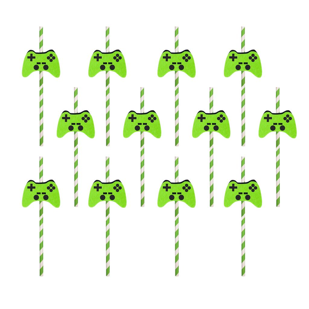 Buy 12 Set Party Game Paper Straws Stripe Drinking Straw Mixed at ...