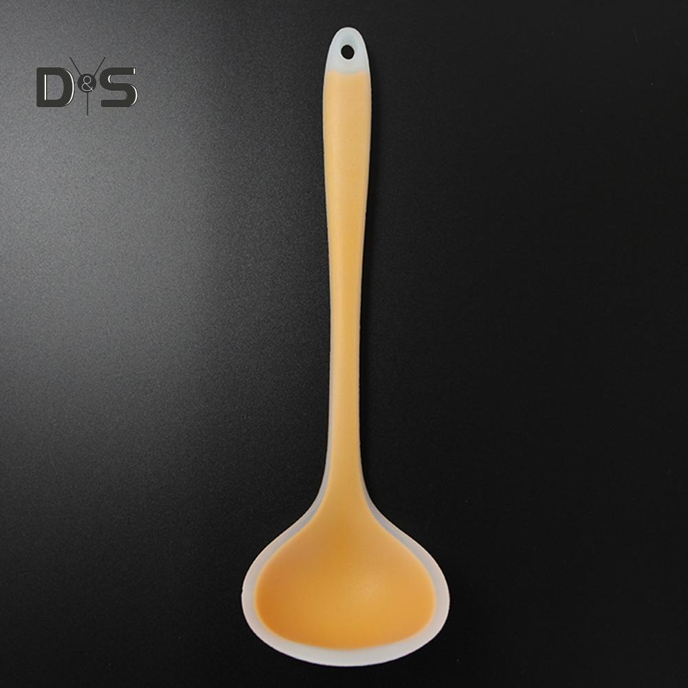 Cheap Silicone Nonstick Anti Hot Translucent Handle Soup Spoons Kitchen ...