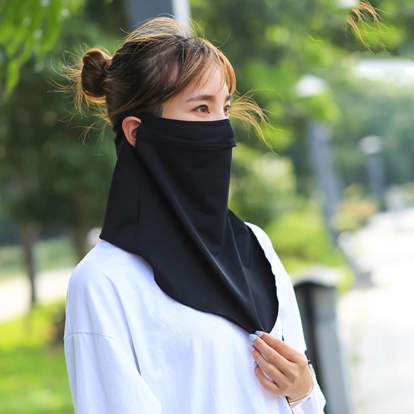 Buy Sun Protection Silk Face Scarf Protective Hiking Face Shield ...