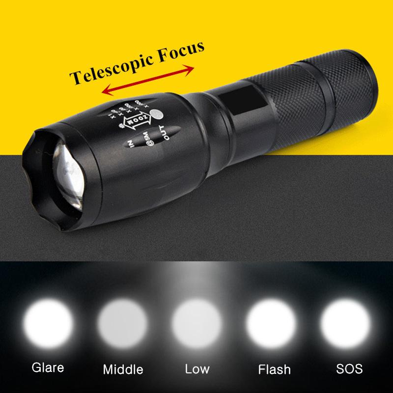 Buy Ultrafire E17 CREE XM-L T6 LED Zoom Flashlight Waterproof Torch ...