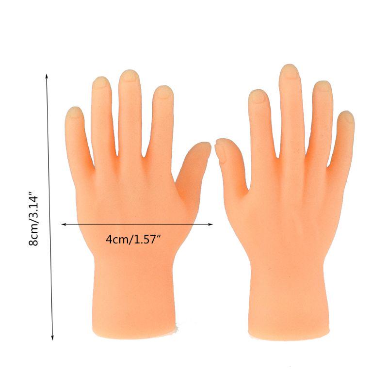Buy 1 Pair Soft Vinyl Mini Finger Feet Puppets Tiny Left Right Hand ...