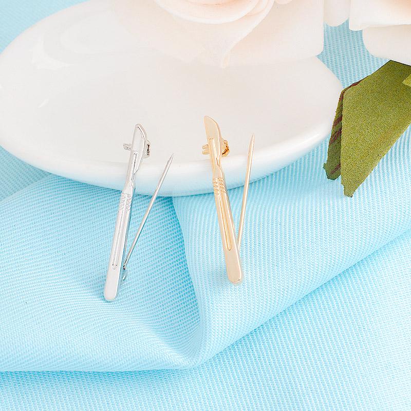 Buy Fashion Hospital Series Brooch Collar Pin Medical Scalpel Jewelry ...