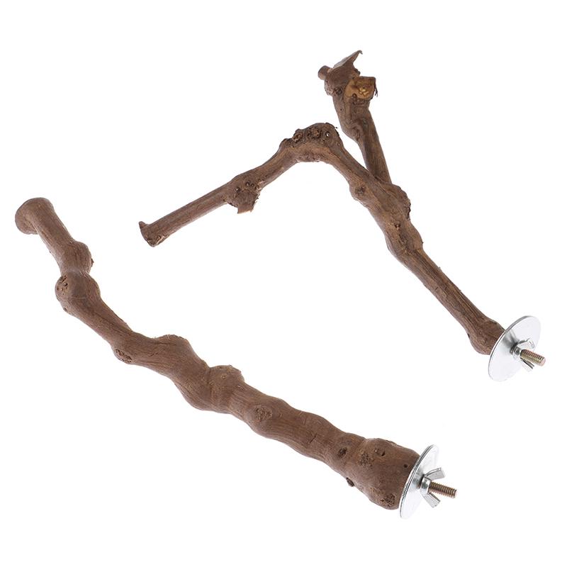 Buy Pet Parrot Bird Standing Stick Wild Grape Wood Pole Perches Bite ...