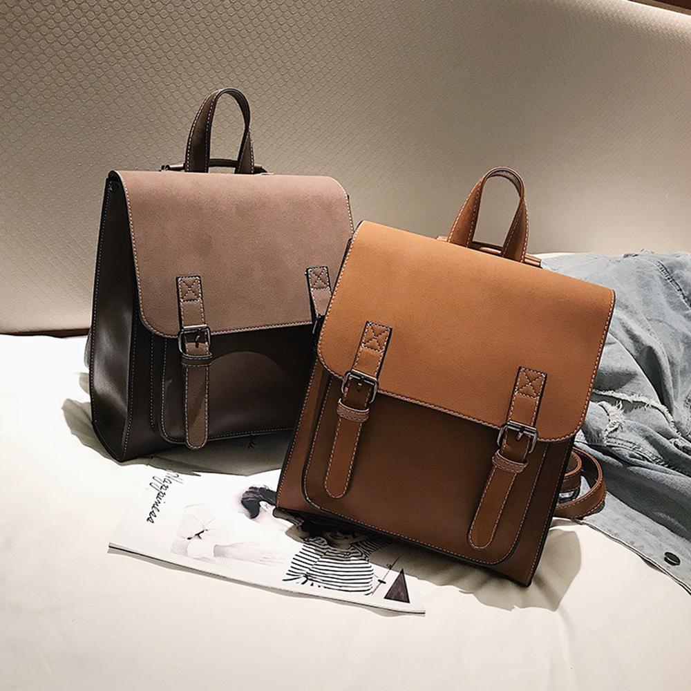 Cheap Women'S Retro Style Simple Backpack Two-Piece Set | Joom