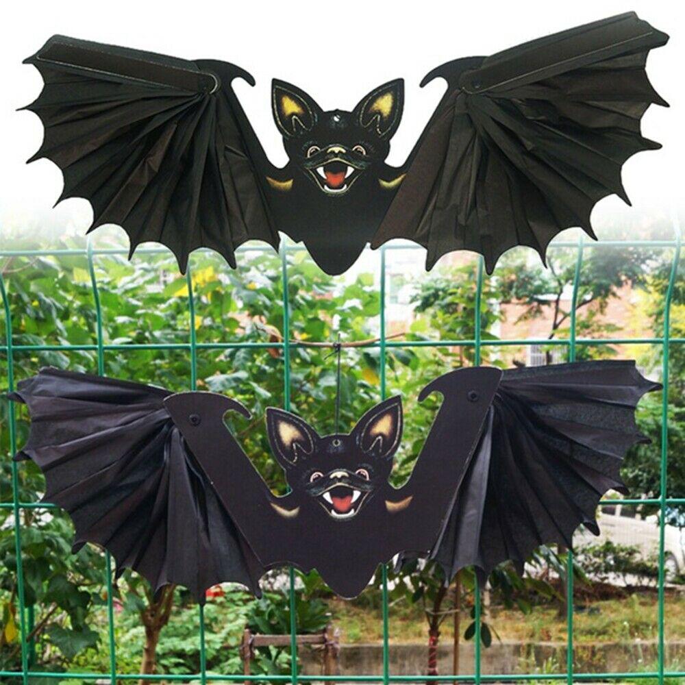 Buy Scary Halloween Folding Bats Prop Foldable Horror Decorations For ...