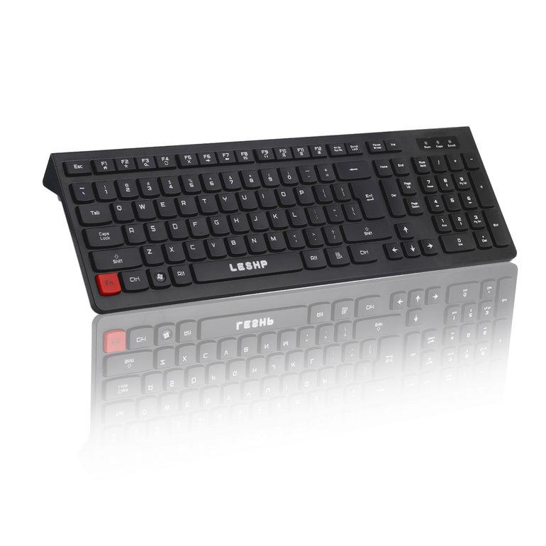 LESHP Ultra-thin Chocolate Wired Keyboard Desktop Office Home Games ...