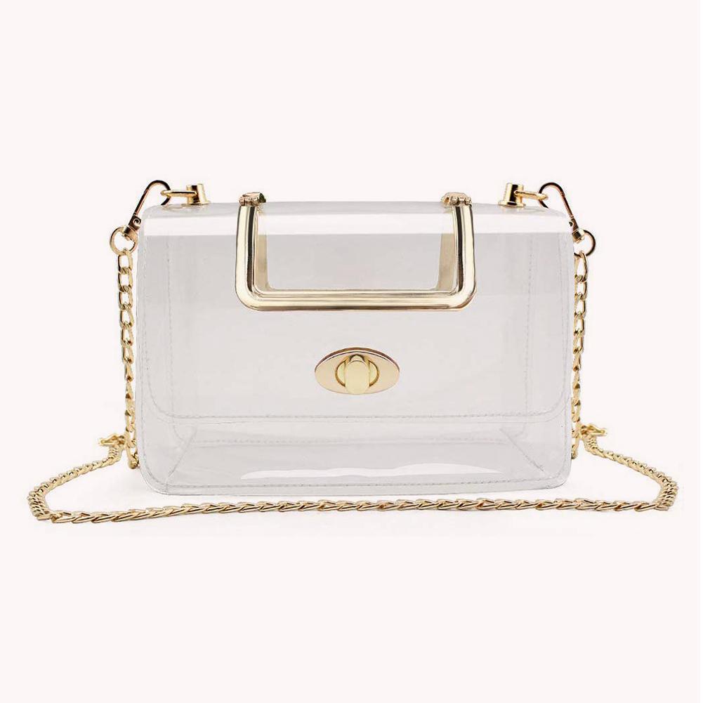 Buy PVC Women Transparent Handbag Clear Shoulder Crossbody Bags Party ...