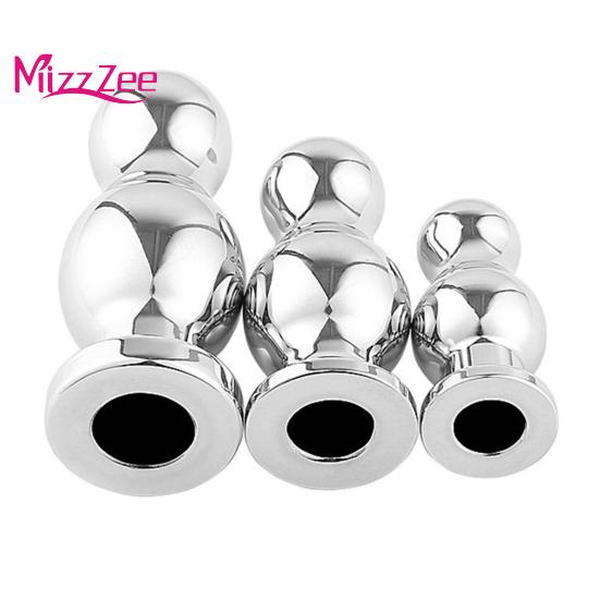 Buy Couple Sharing Sex Toys Unisex Metal Hollow Anal Dilator Bead Plug ...