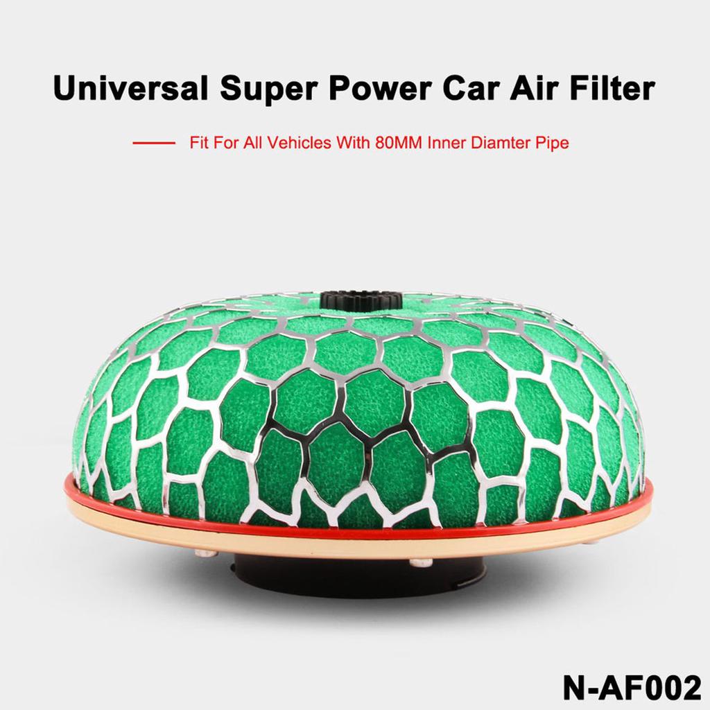 Buy GEEK Universal Air Filter 80mm/100mm Green Mushroom Head Racing Car ...