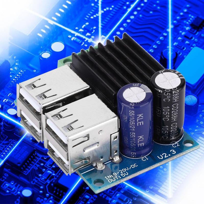 DC 12~40V Input Voltage Step Down Module 5V 4-USB Output Module Board ...