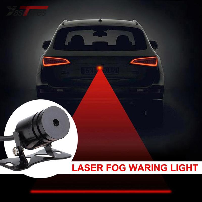 1 Pcs Anti-collision Rear End Car Laser Tail Fog Light Automatic Brake ...