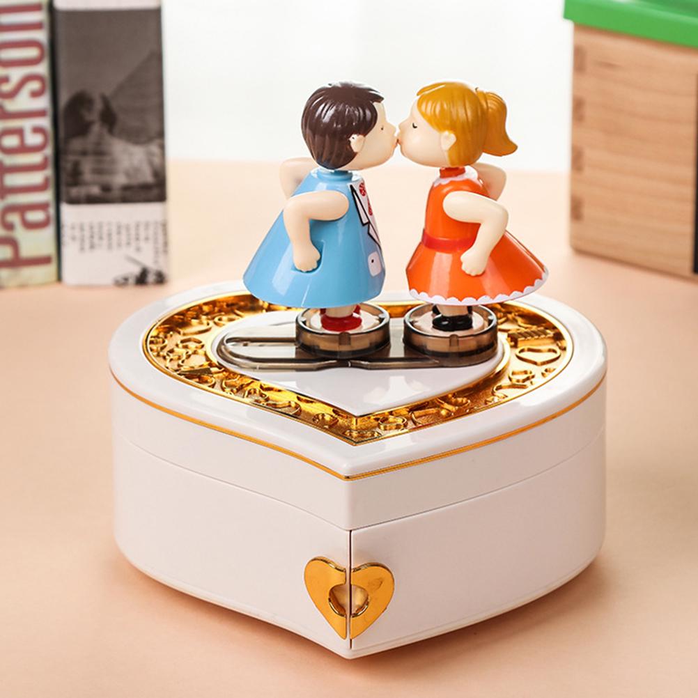 Buy 1pc Music Box Chic Cute Fashion Creative Music Box Kiss Lovers ...