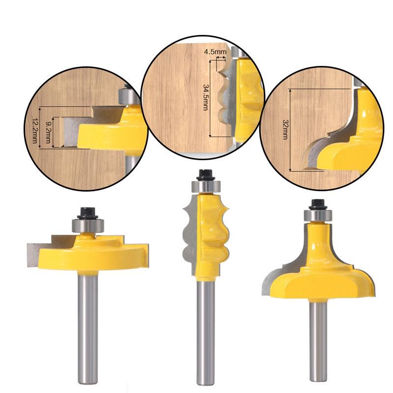 Cheap 3pcs 8mm Shank Picture Frame Line Router Bit C3 Carbide Classical ...
