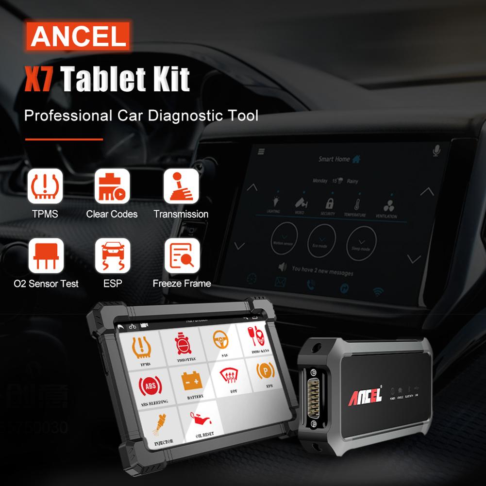 Ancel X7 OBD2 Bluetooth Scanner All System Code Reader ABS Airbag Oil ...