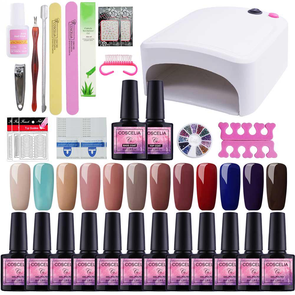 Buy Full Manicure Set With Lamp Nail Kit 36W UV LED Lamp For Nail Art ...