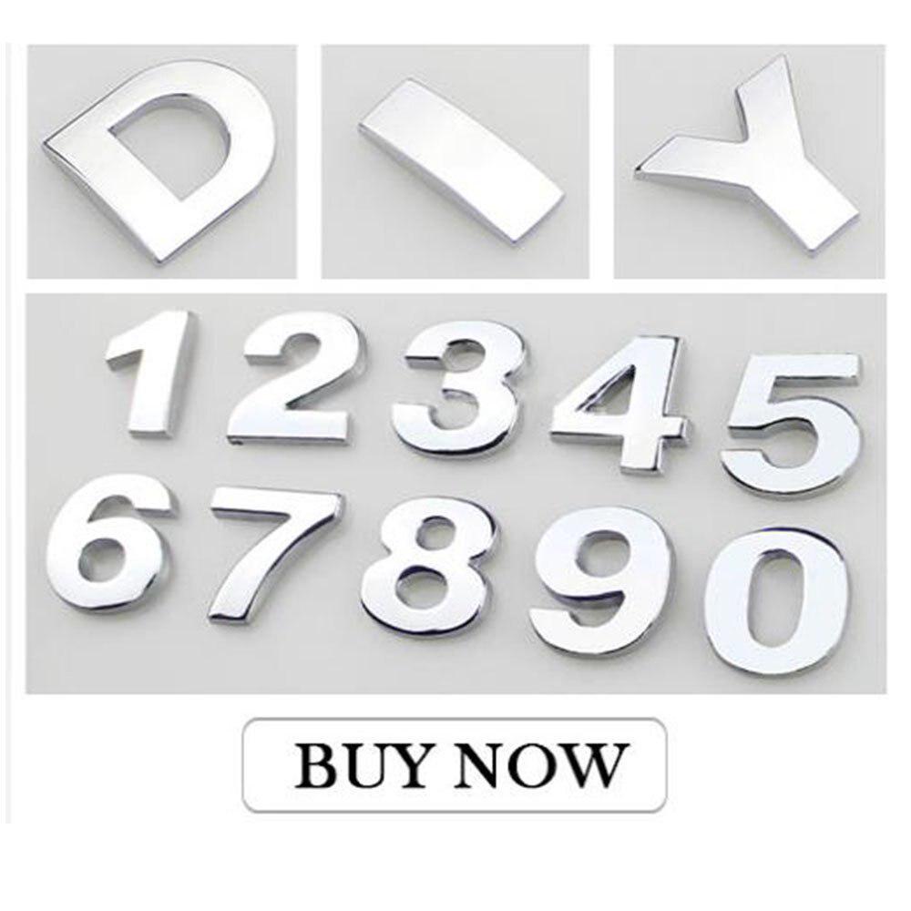 Buy 1 Pcs 3D Three-dimensional Metal Alphanumeric Badge Car Sticker DIY ...